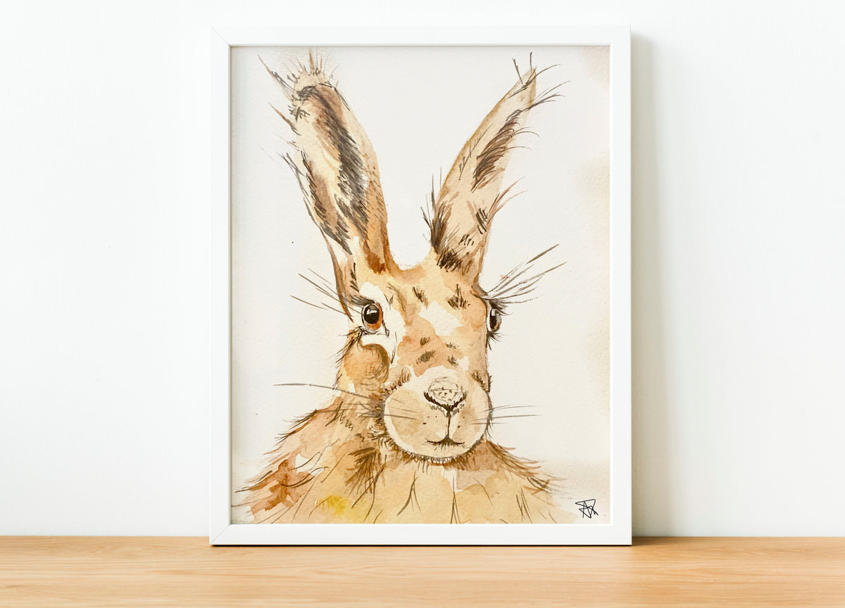 Hare Watercolour Painting – Art By Alice May