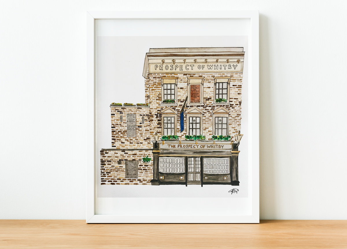 The Grapes, Limehouse Watercolour Painting – Art By Alice May